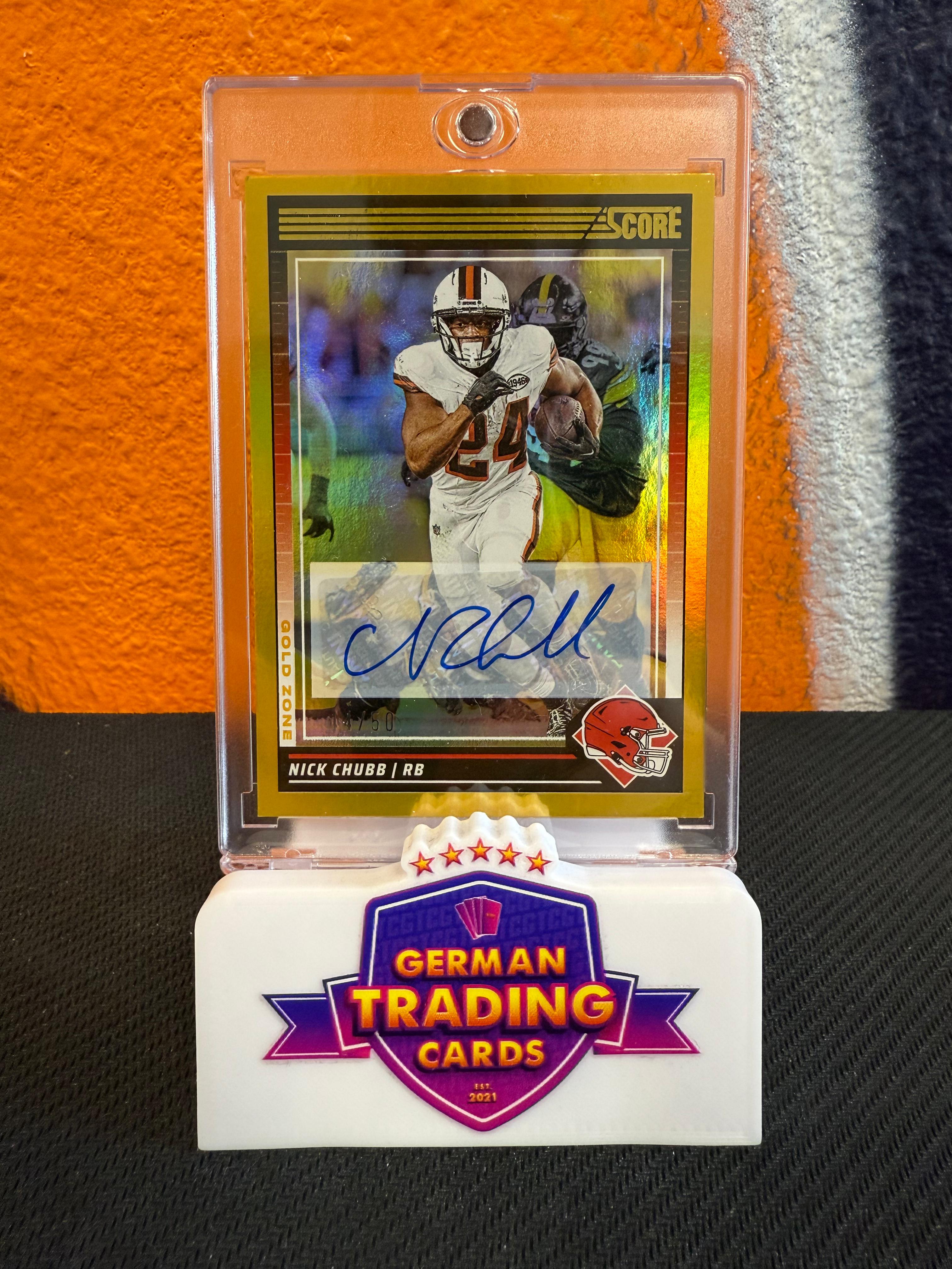 Nick Chubb Auto 14/50 - Panini Score 2024 – German Trading Cards