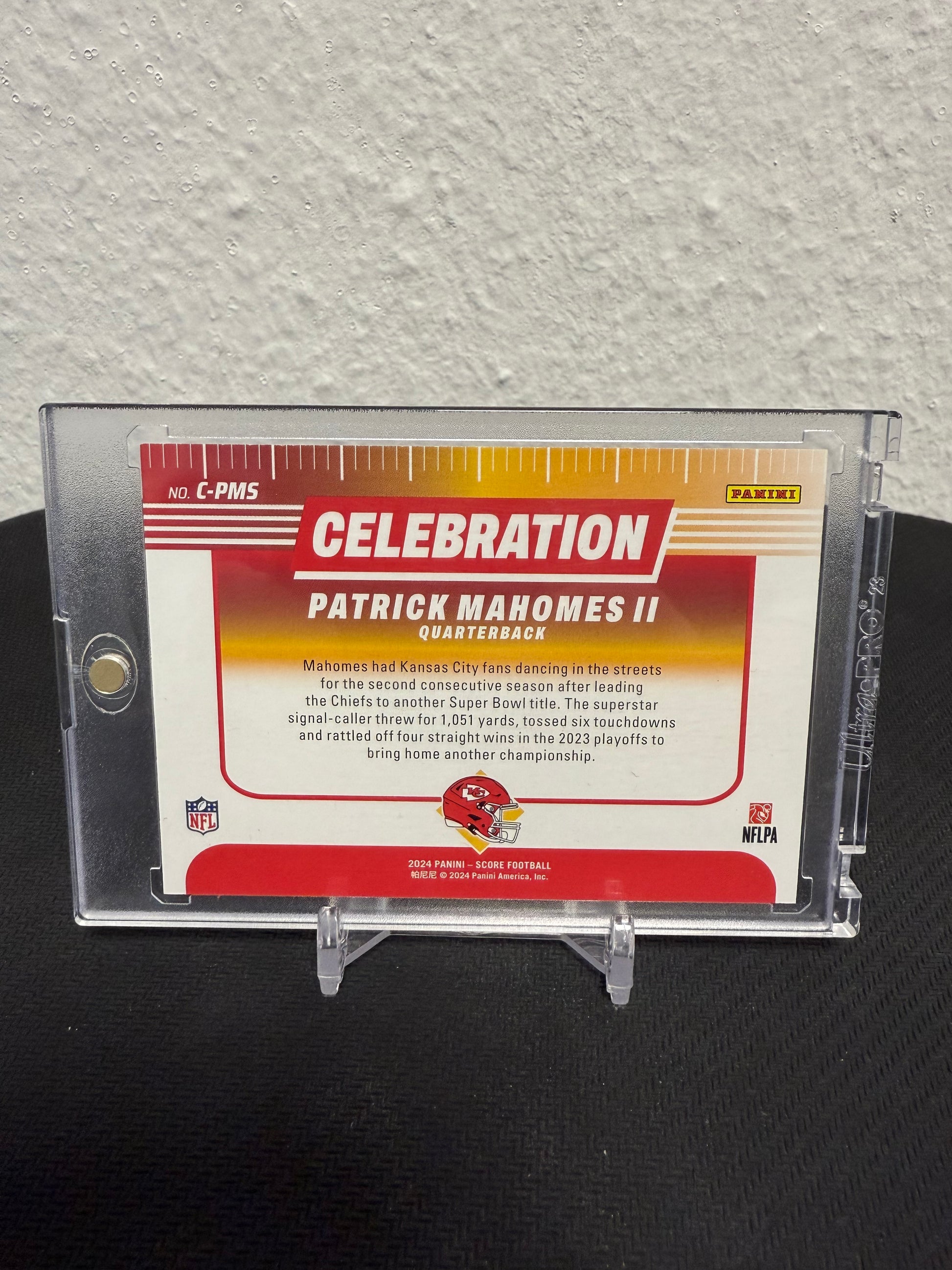 Patrick Mahomes Celebration 057/100 - 2024 Panini Score Football ...